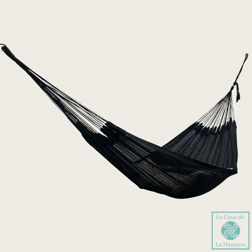Hamaca Yucateca Negra Colgante de Algodón 100%, Resistente y Única para ...