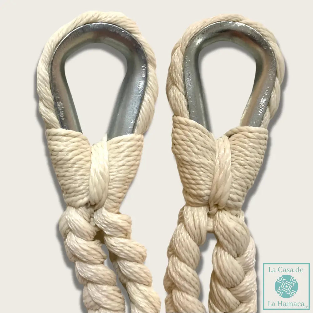 Un par de Sogas Yucatecas para Hamaca Color Beige Elaboradas por Artes ...